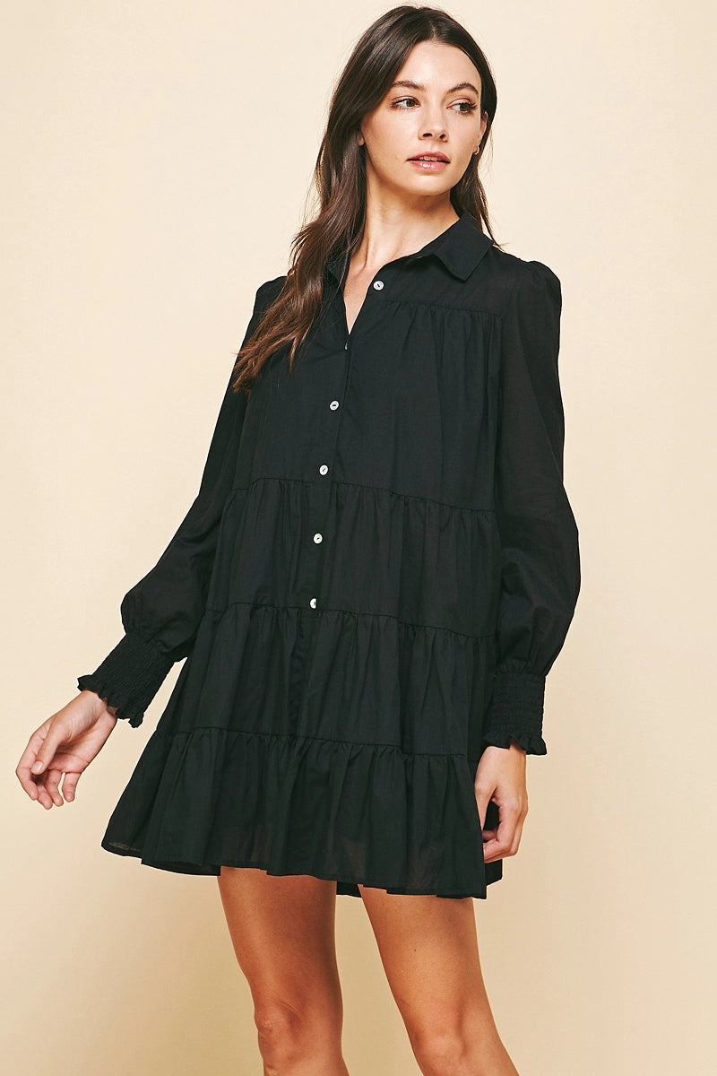 Kaley Button Up Flirty Dress – NIX Collection